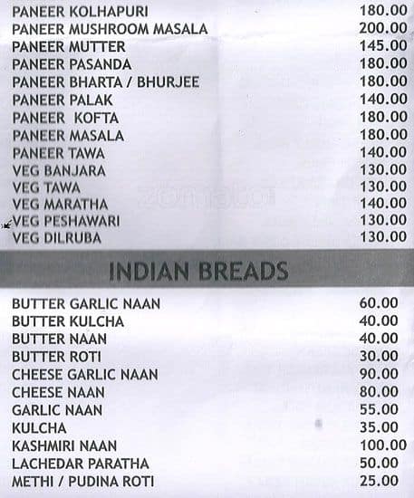 Menu at Sai Sagar, Pune, Shop 156