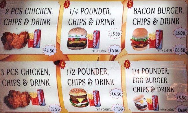 Carta del restaurante Waterloo Grill, Londres