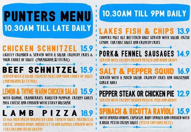 Menu at Fifth Quarter Sports Bar, West Lakes