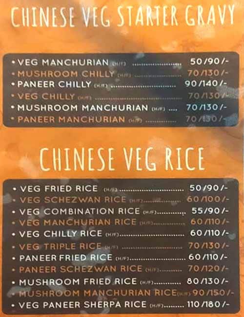 Menu of The Shakti Kitchen, Kopar Khairane, Navi Mumbai