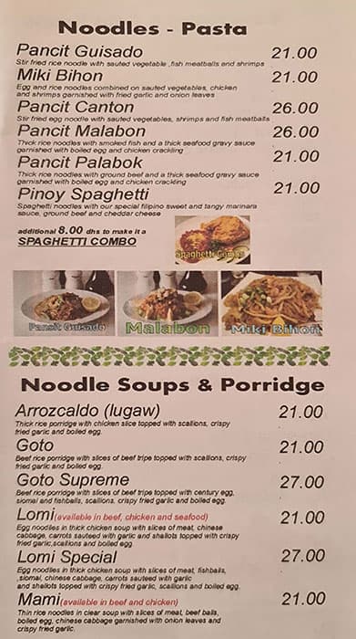 Menu at Lutung Bale restaurant, Dubai