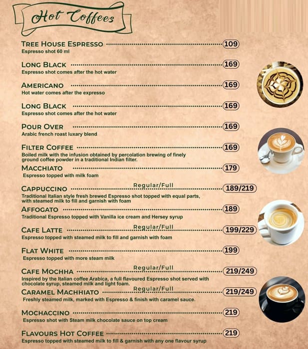 Menu of The Tree Stories, L B Nagar, Hyderabad