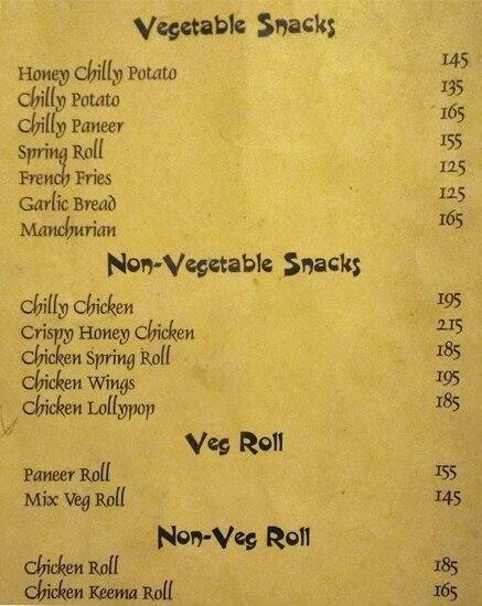 Menu at Mist Lounge, Greater Noida