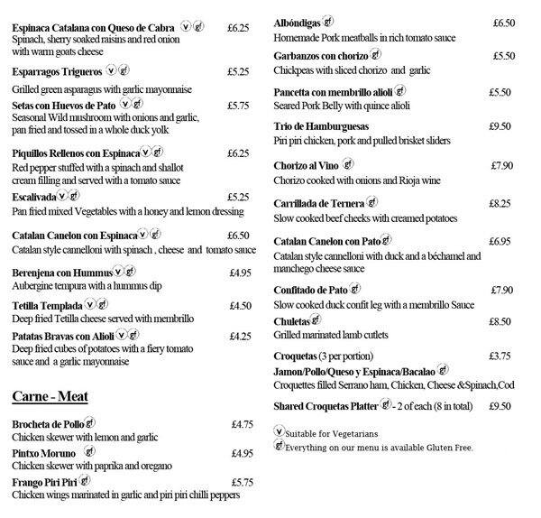 Menu at The Port House pub & bar, London