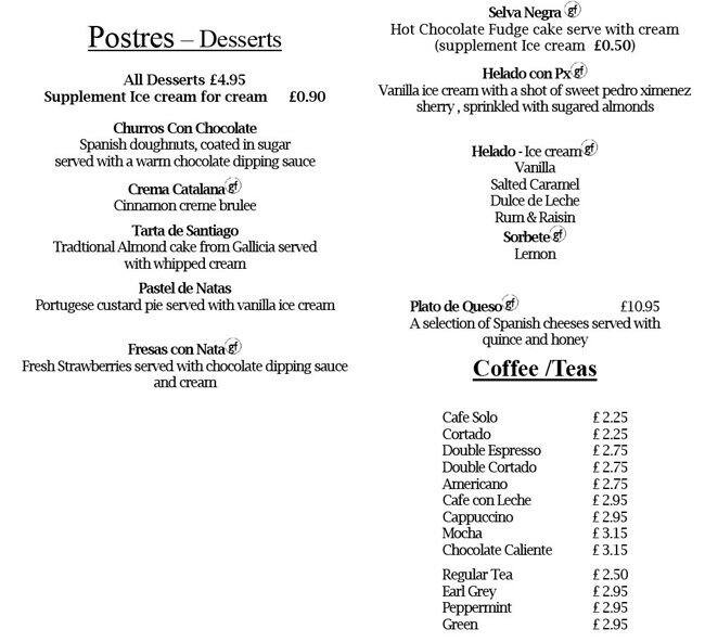 Menu at The Port House pub & bar, London