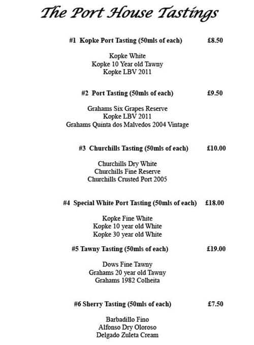 Menu at The Port House pub & bar, London