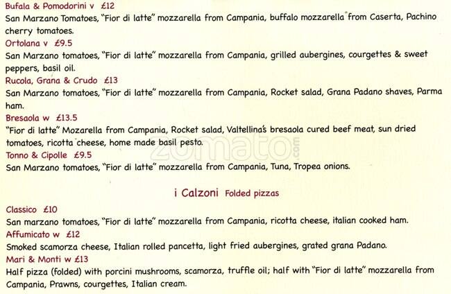 Menu at Biagio Chez Victor restaurant, London