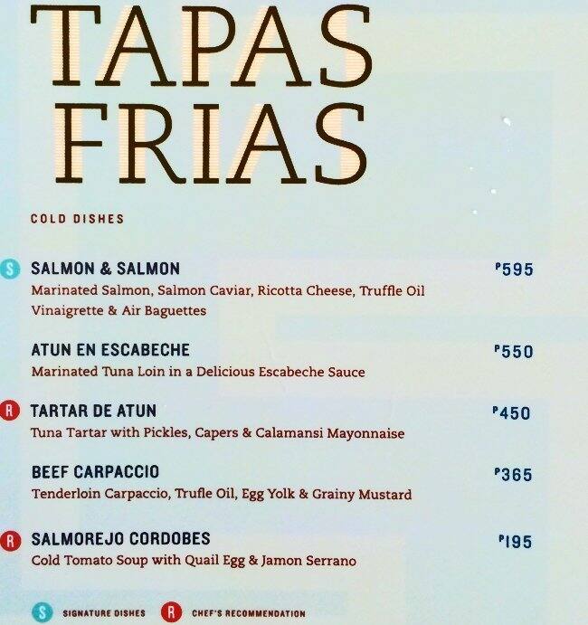 Las Flores Menu, Menu for Las Flores, Bonifacio Global City, Taguig ...