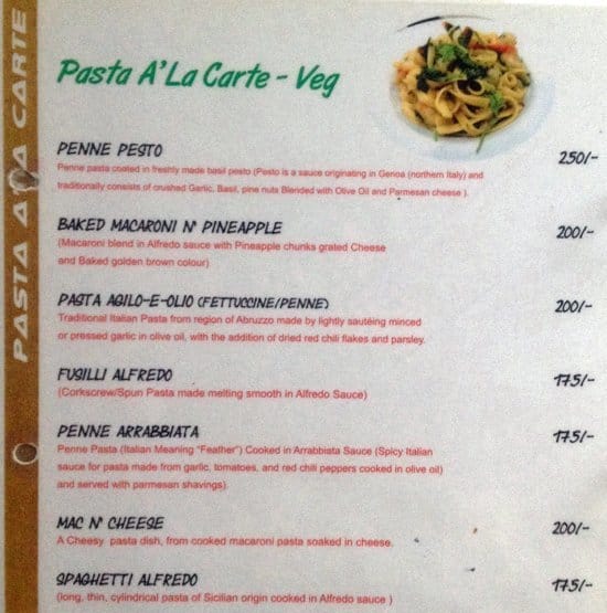 Menu at ITALIAN KITCHEN, Jaipur, 109 EVERSHINE TOWER