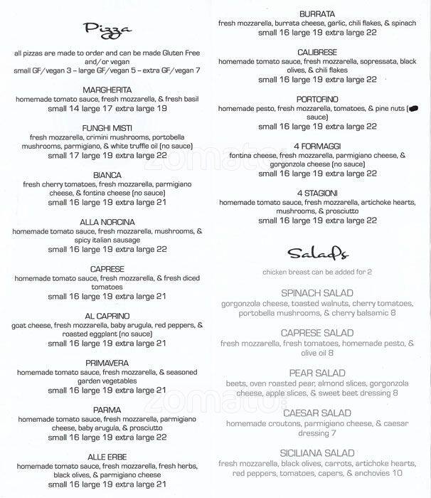 Menu at Lean Crust Pizza pizzeria, New York City, 737 Fulton St