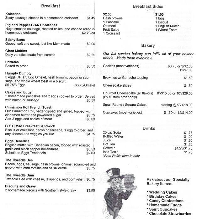 Carta De Mad Hatter Cafe Dallas Carta De Mad Hatter Cafe Dallas