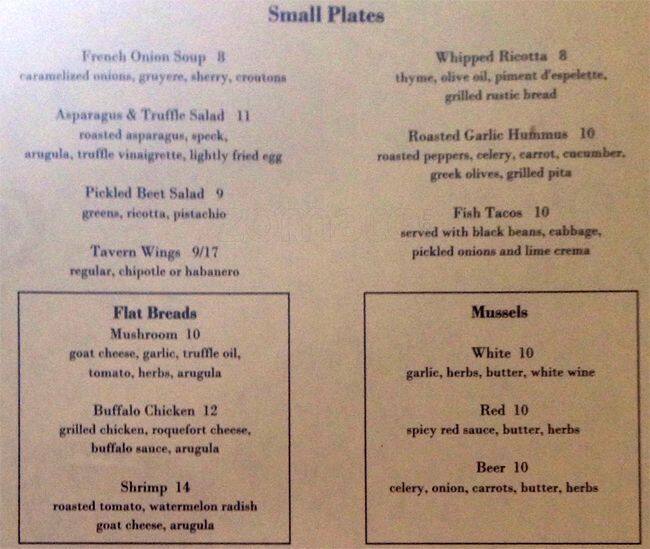 Menu at McCrossen's Tavern pub & bar, Philadelphia