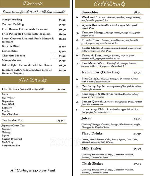 Menu at Exotic Wok & Grill restaurant, Pimpama