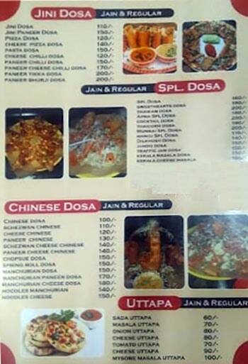 Menu of Manoj Dosa Dinner, Mira Road, Mumbai