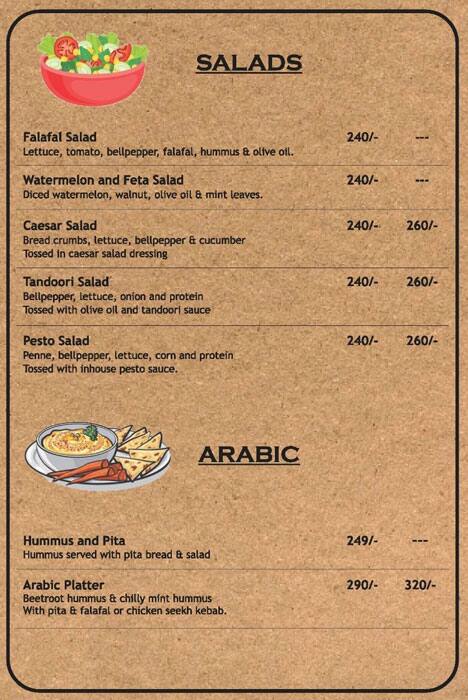 Menu of The Masunda Cafe, Naupada, Thane West, Thane