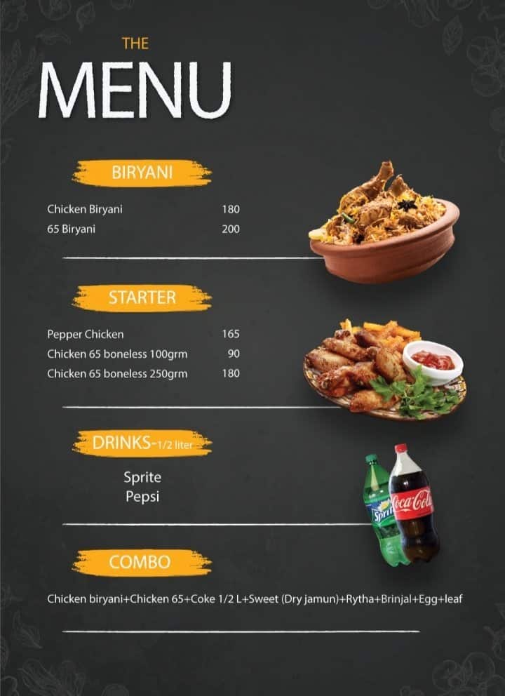 Menu of JJ Homemade Food, Velachery, Chennai