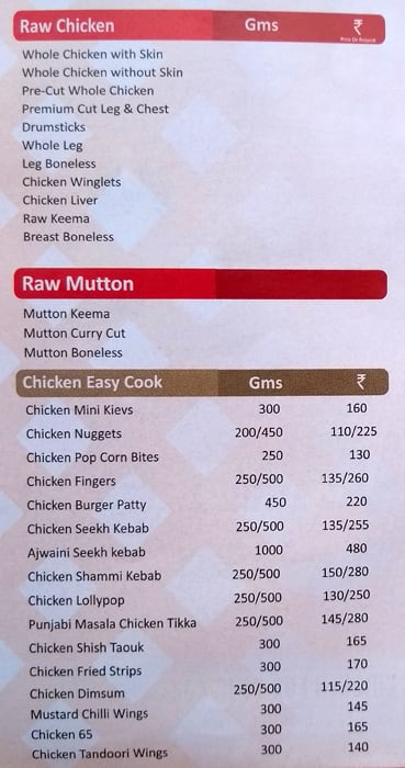 Menu at Republic Of Chicken, Kolkata, 149