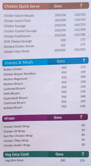 Menu at Republic Of Chicken, Kolkata, 149