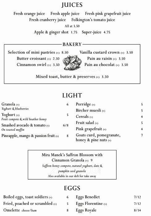 Menu at The Gin Bar, London