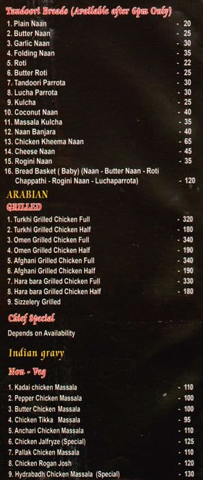 Menu at Chettinad Hot Kitchen, Chennai, 4/92