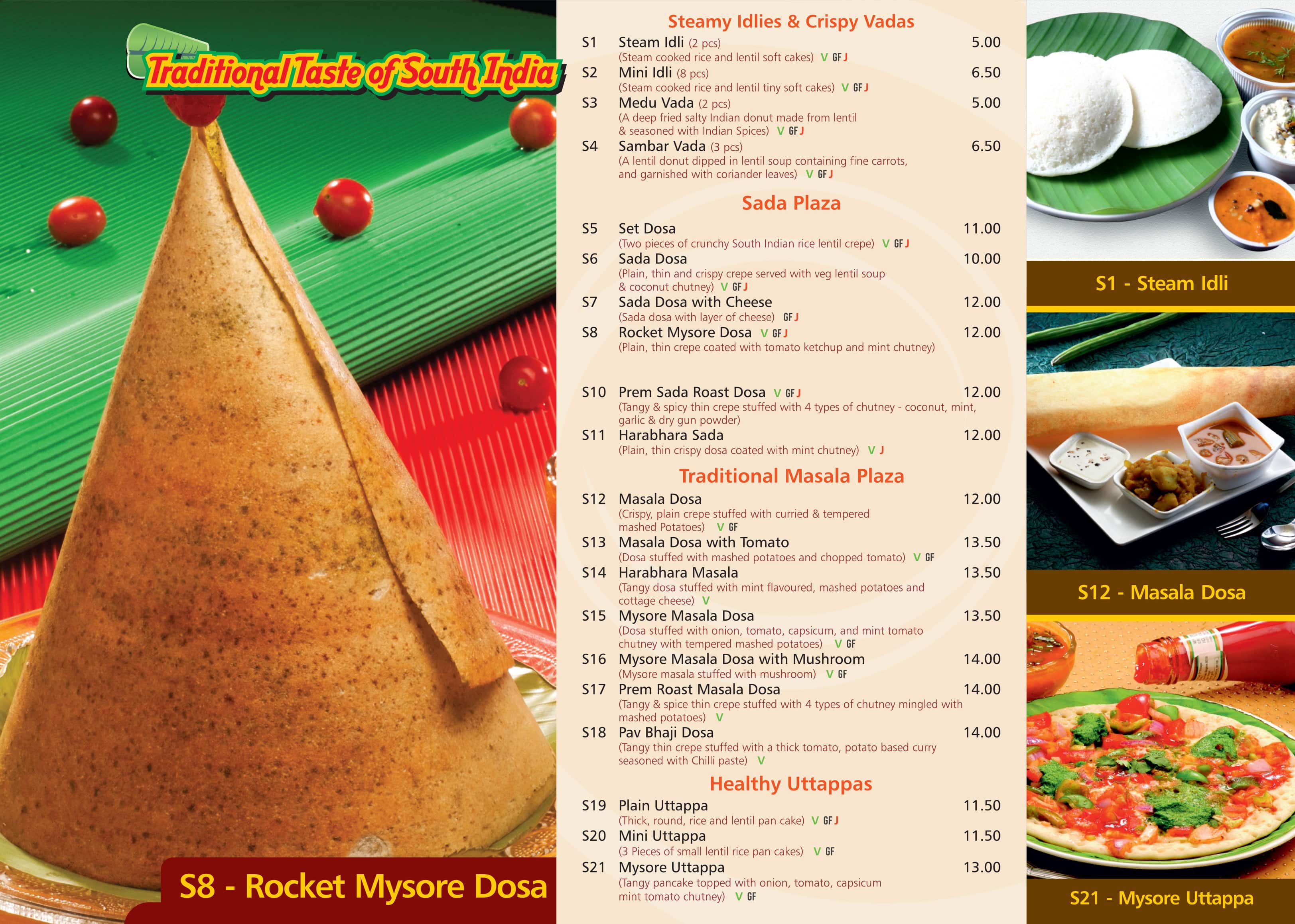 Menu at Dosa Plaza Dominion Road fast food, Auckland, Unit 5/875 ...