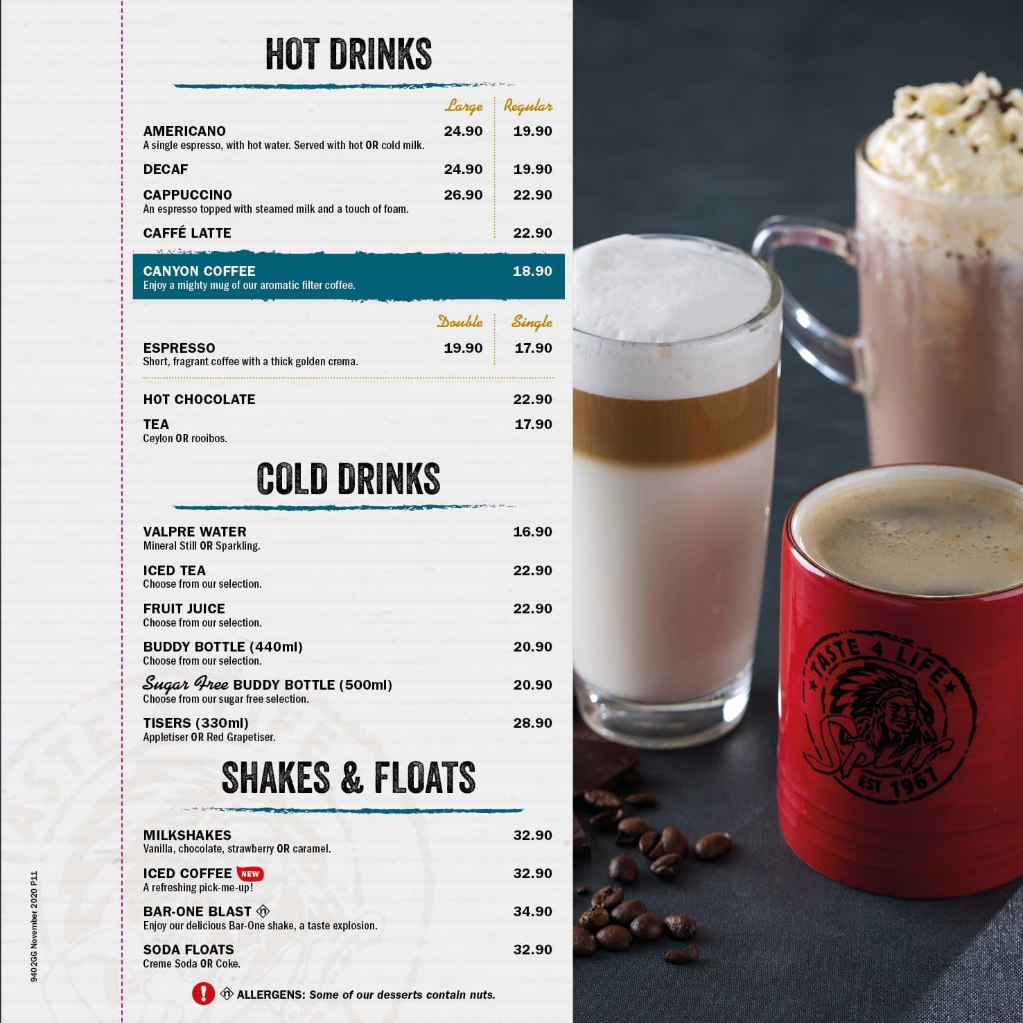 Carta del restaurante Spur Grill & Go Breede Valley North, Worcester