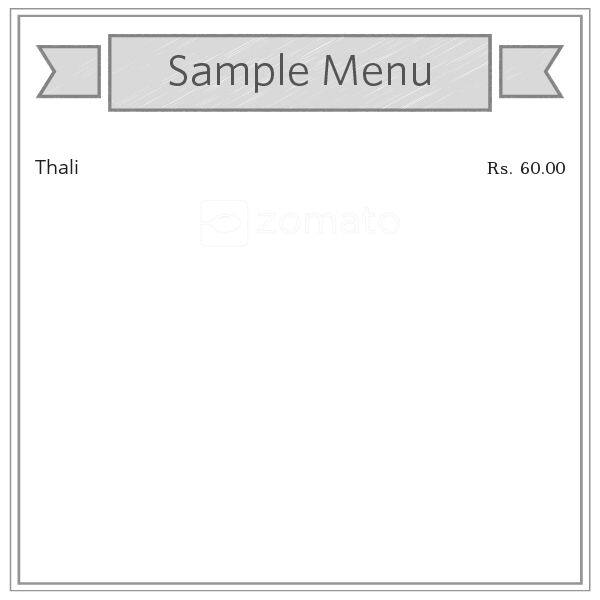 Menu of Shiv Kripa, Bhawar Kuan, Indore