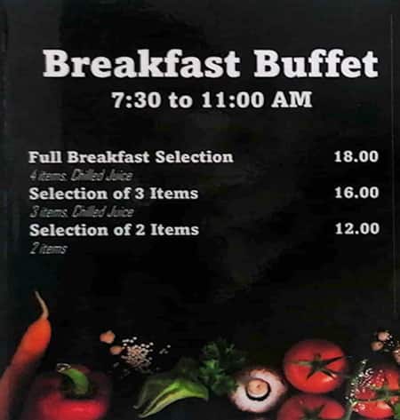 Menu of ADNH Compass, Masdar City, Abu Dhabi