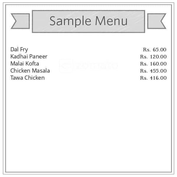 Menu of Central Restaurant, Sector 22, Gurgaon
