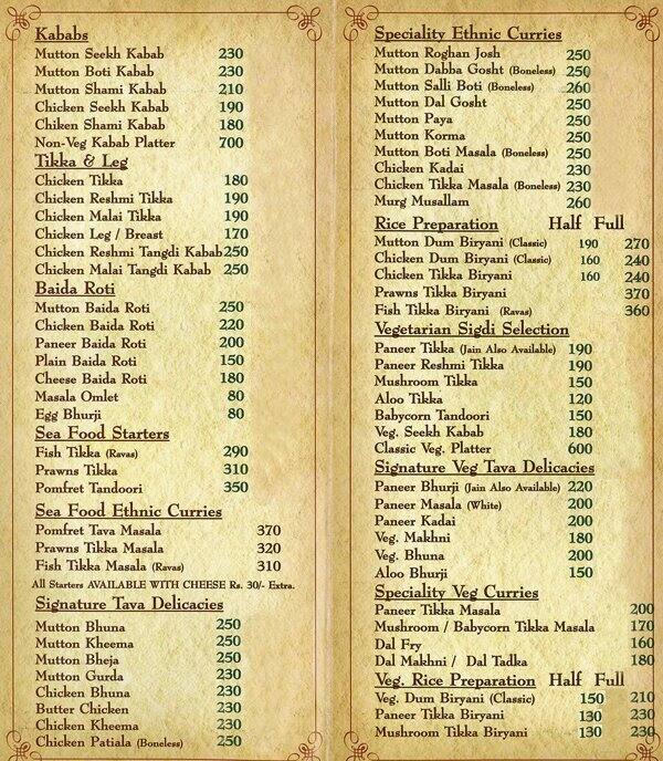 Bademiya Menu, Menu for Bademiya, Colaba, Mumbai - Zomato