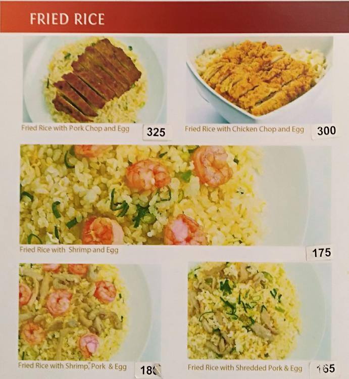 Menu at Shi Lin Binondo restaurant, Manila, Lucky Chinatown Mall