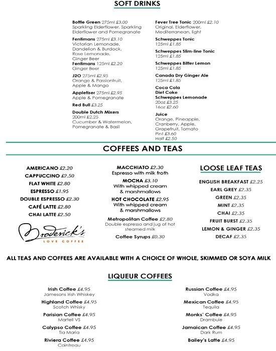 Menu at Metropolitan West Didsbury pub & bar, Manchester, 2 Lapwing Ln