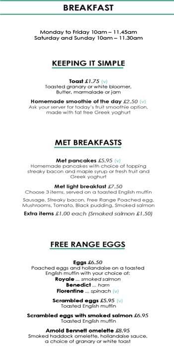 Menu at Metropolitan West Didsbury pub & bar, Manchester, 2 Lapwing Ln