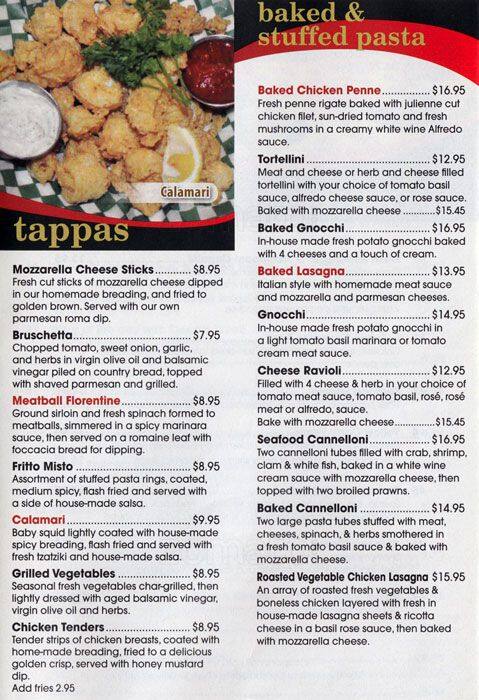 Pasta Polo & Brick Oven Pizza Menu - Urbanspoon/Zomato