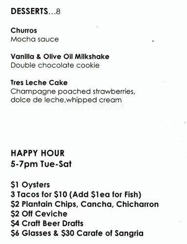 Menu at El Capitan pub & bar, San Francisco, Folsom St