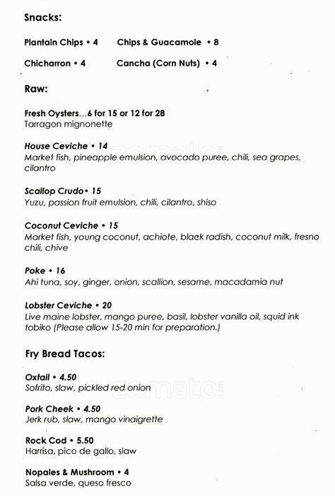 Menu at El Capitan pub & bar, San Francisco, Folsom St