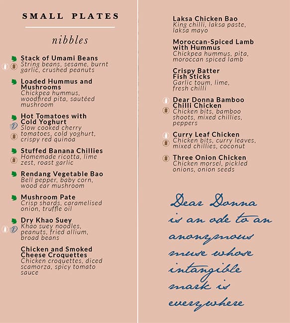 Dear Donna Menu, Menu de Dear Donna, Qutab Institutional Area, New ...