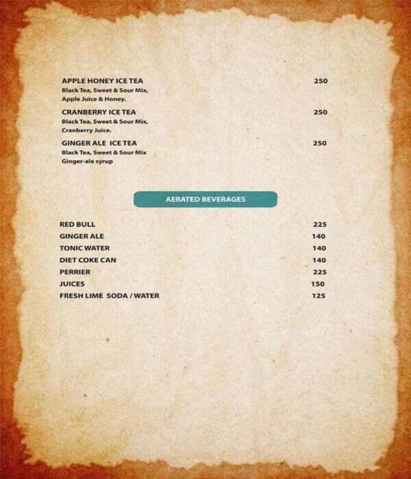 Menu at 18th Century Rooftop Restro And Bar, Mumbai