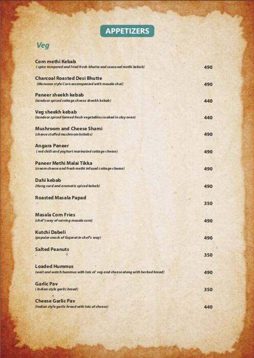 Menu at 18th Century Rooftop Restro And Bar, Mumbai
