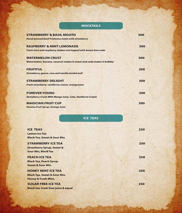 Menu at 18th Century Rooftop Restro And Bar, Mumbai