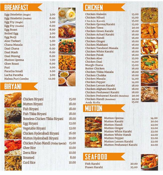 Menu at Food Studio Restaurant, Dubai