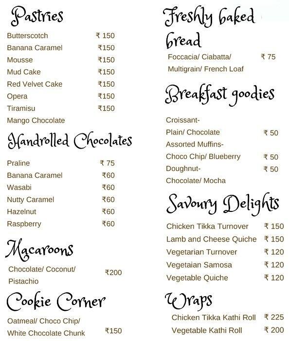 Sugarr - Hotel Novotel Menu, Menu for Sugarr - Hotel Novotel, Maharani ...