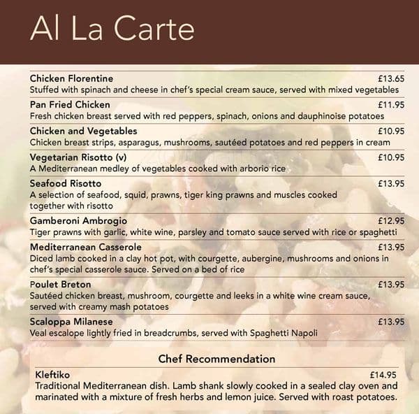 Menu at Delicio restaurant, Bexleyheath, 157 Broadway