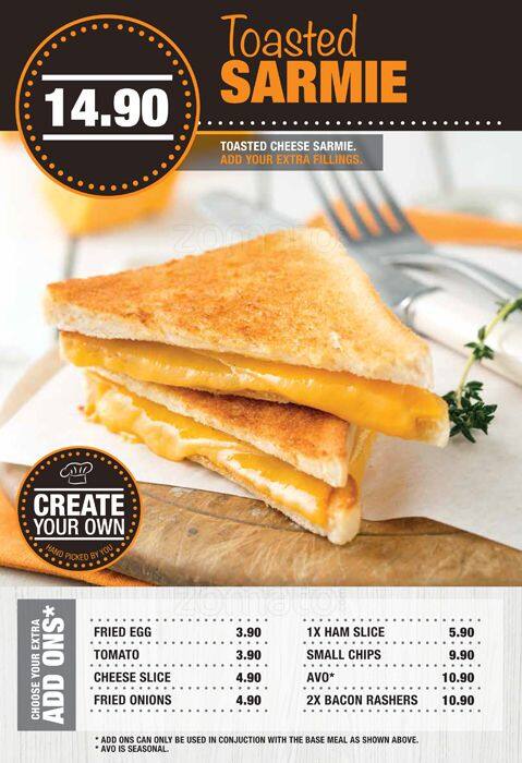 Menu at Maxi's restaurant, Richards Bay, Boardwalk Inkwazi Mall