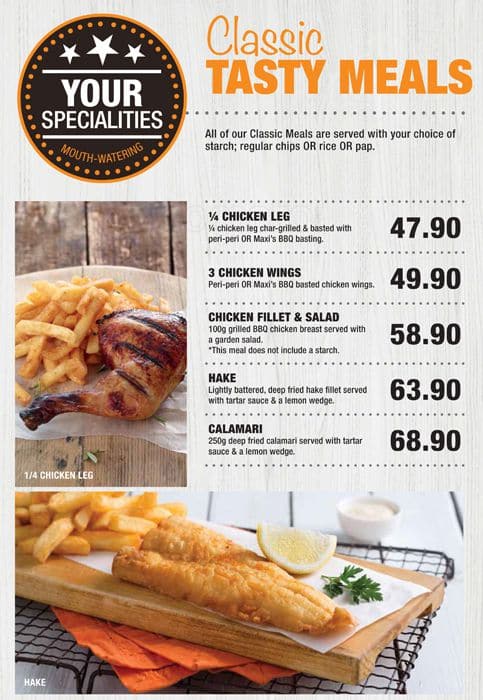 Speisekarte von Angeline's Curry Den restaurant, Richards Bay