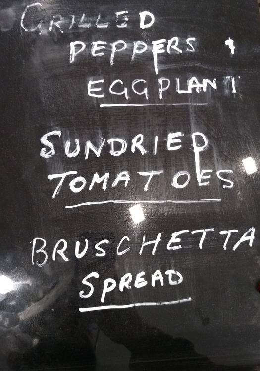 Menu at Como Bakery, Campbellfield