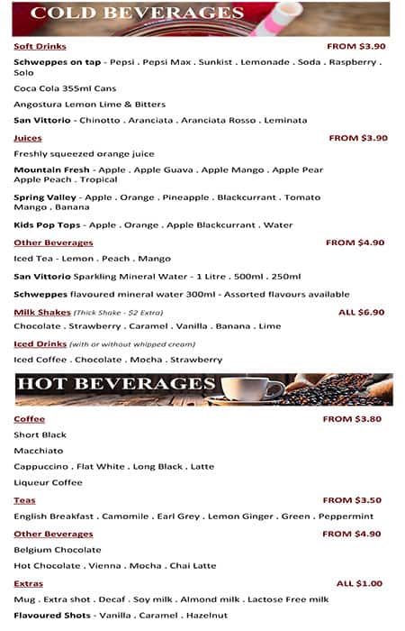 Menu at Vella Pasta West Lakes fast food, West Lakes
