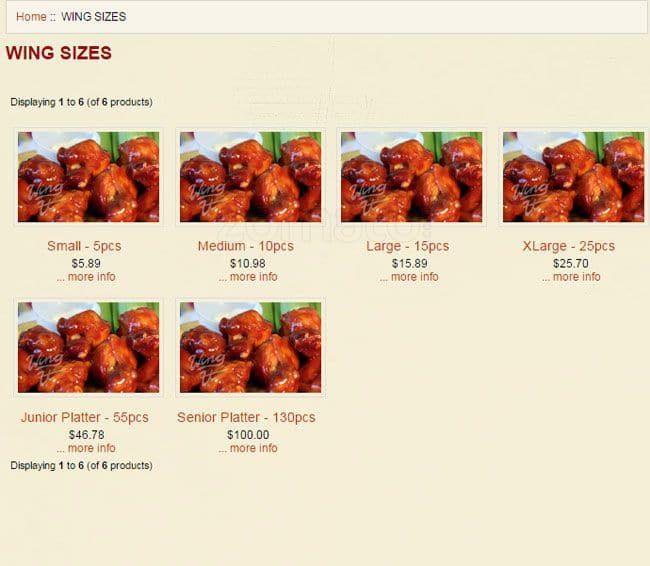 Menu at Wing It steakhouse, Boston, Commonwealth Ave