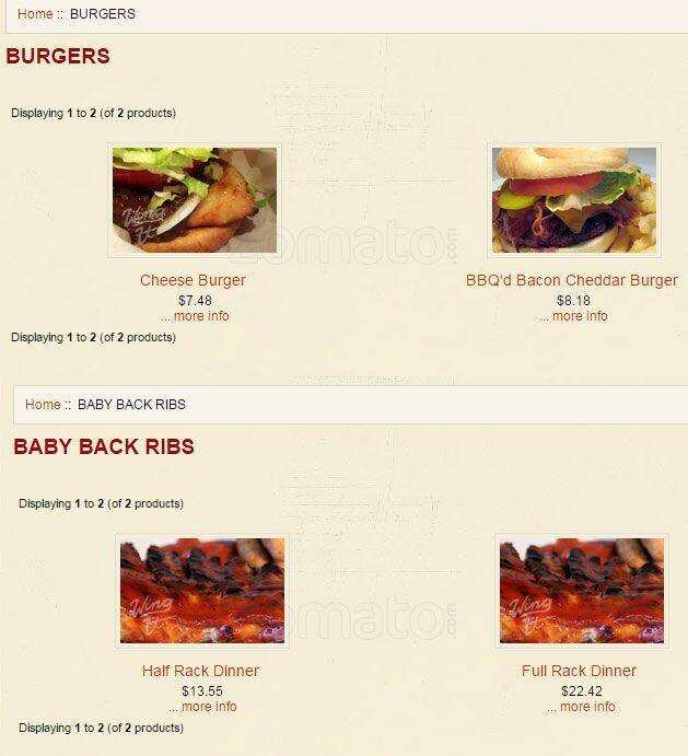 Menu at Wing It steakhouse, Boston, Commonwealth Ave