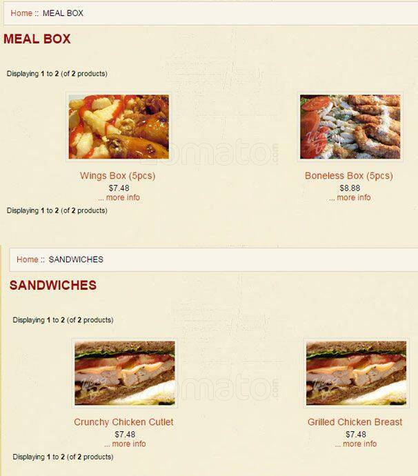 Menu at Wing It steakhouse, Boston, Commonwealth Ave